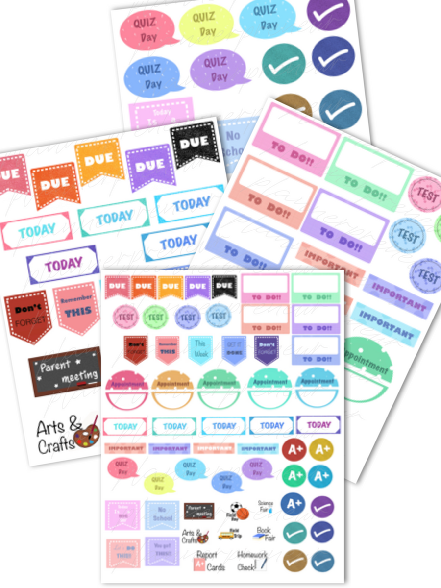 Teacher Homeschool Stickers Digital Sticker & Clipart Digital Planner ...